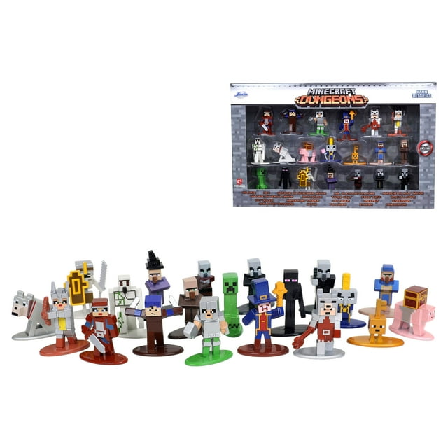 Minecraft Mini Die-Cast Figures Set, 1.65" Collectible Figurines 20 ...
