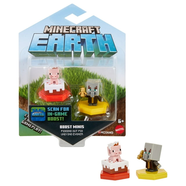 Minecraft Earth Boost Mini Figure 2-Pack, Nfc Chip Enabled For Earth ...