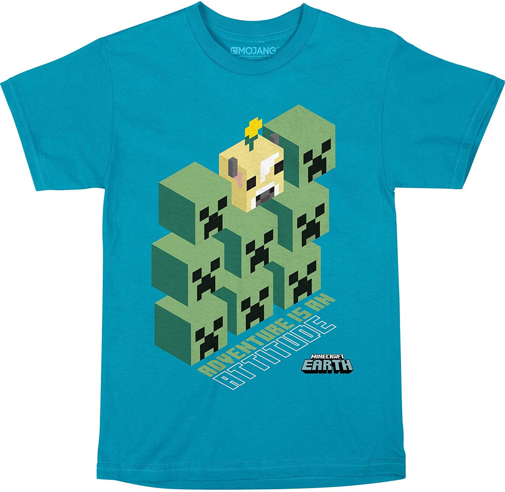 Minecraft Earth Creeper Stackers Boys' Tee Shirt - Walmart.com