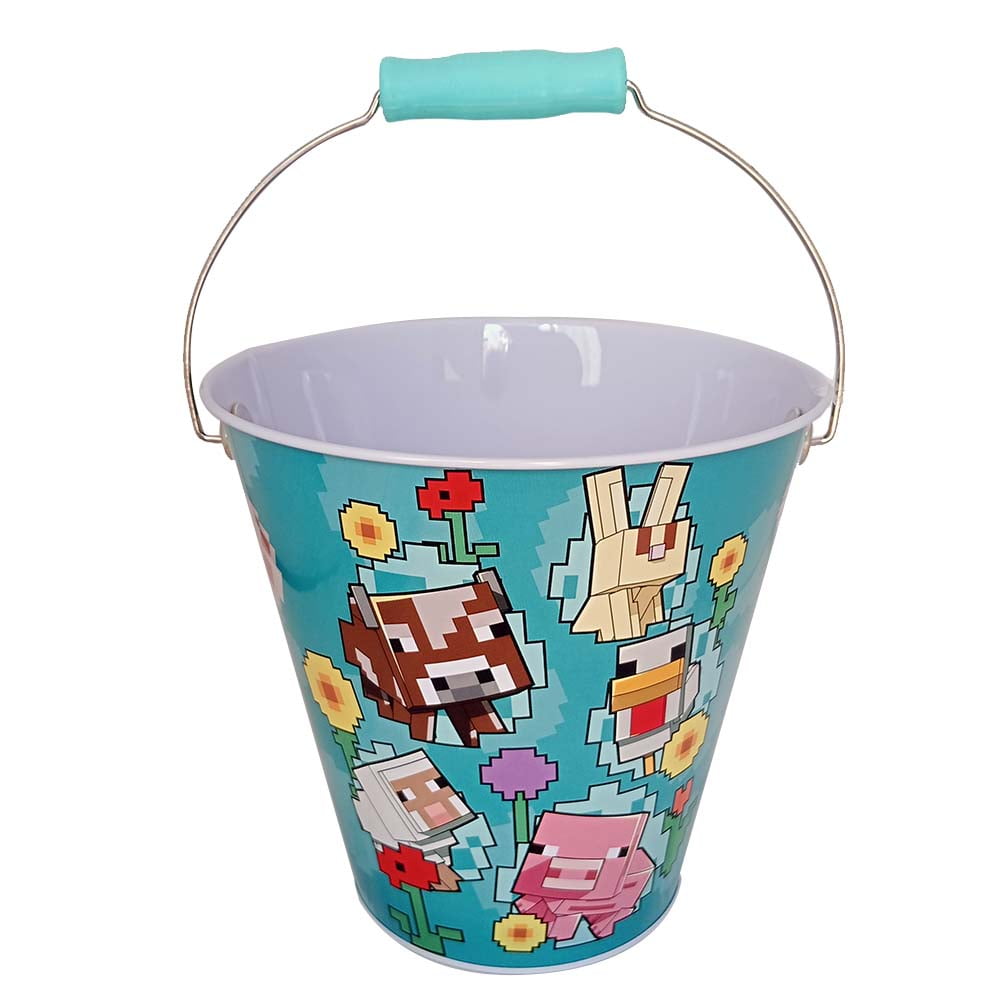 Minecraft Easter Egg Hunt Basket Bucket Tin Pail Container - Walmart.com
