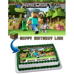 Minecraft Birthday Cake