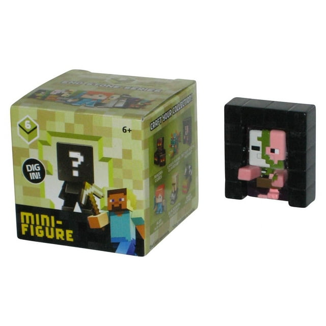 Minecraft End Stone Series 6 (2014) Mattel Nether Portal Pigman 1-Inch ...