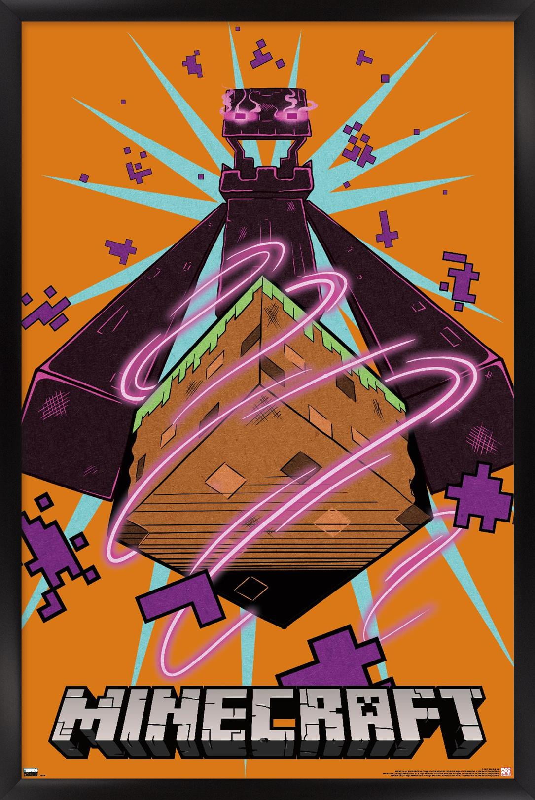 Minecraft - Enderman Wall Poster, 14.725" x 22.375", Framed - Walmart.com