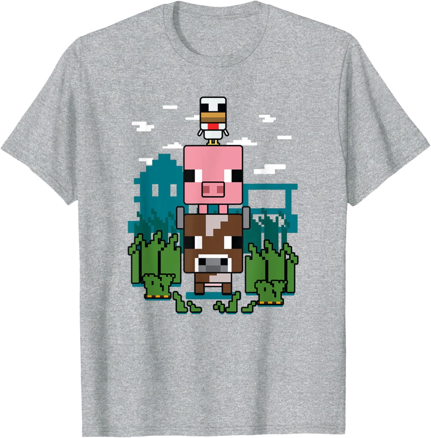 Minecraft Farm Animal Stack Poster T-Shirt - Walmart.com