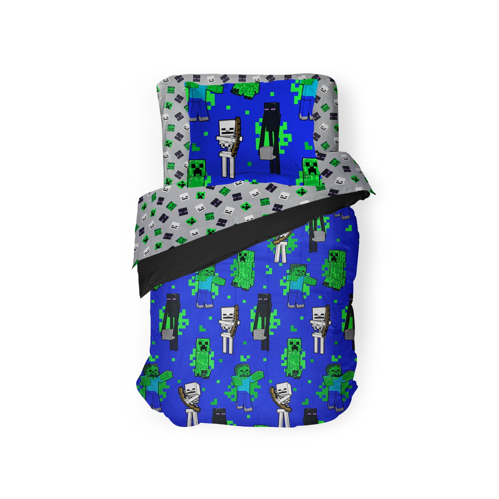 Minecraft Fight Back 5 Piece Twin Bed-in-a-Bag, 100% Microfiber ...