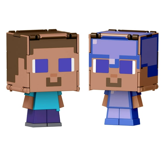 Minecraft Flippin’ Figs Figures Collection, 2-in-1 Fidget Play, 3.75 ...