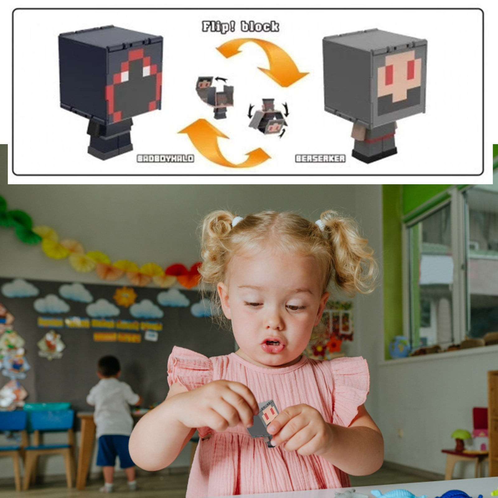 Minecraft Flippin’ Figs Figures with 2-in-1 Fidget Play, 3.75-in Scale ...
