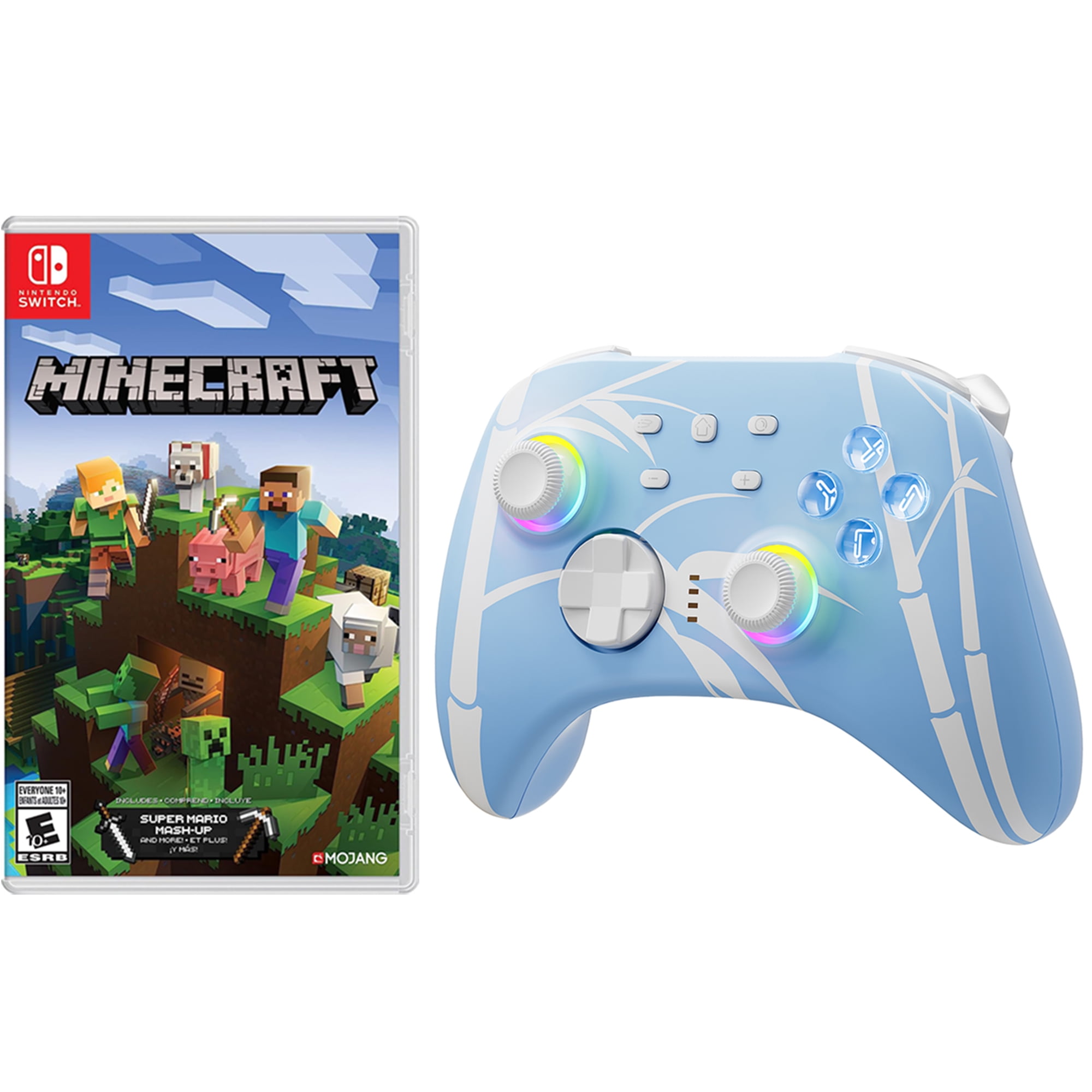 Minecraft Game Disc and Upgraded Switch Pro Controller for Nintendo ...