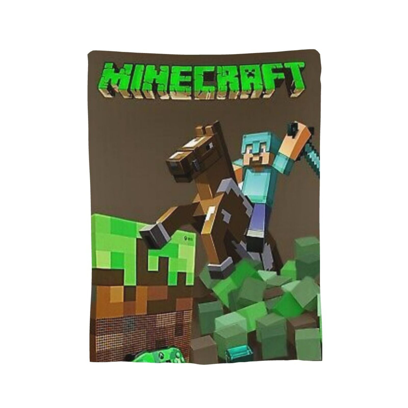 Minecraft Game Throw Blanket for Couch, Soft Cozy Gaming Cartoon ...