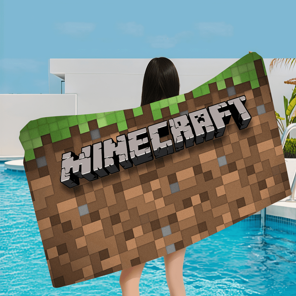Minecraft Ghast Fireball Beach Towel For Kids Personalized Bath Towel ...