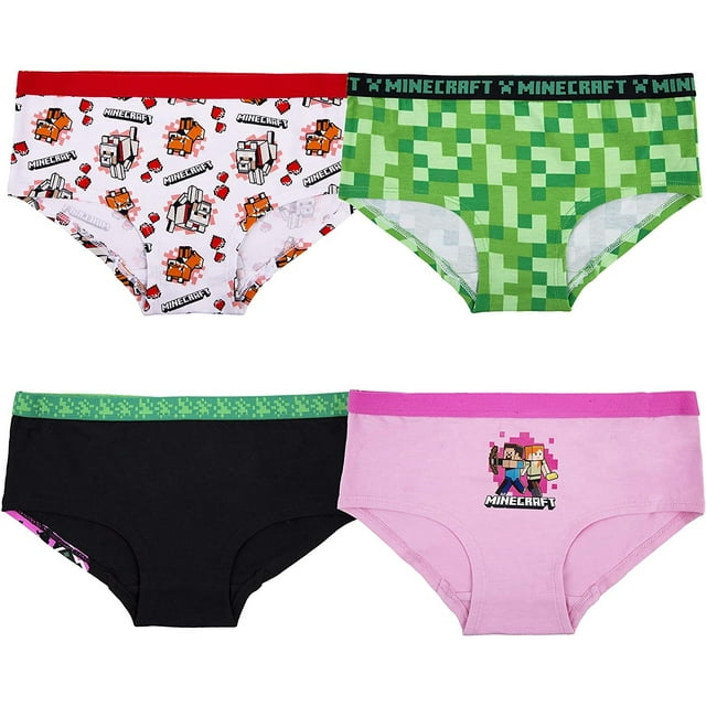 Minecraft Girls' Underwear Multipacks, Minecraft4pk, 10 - Walmart.com