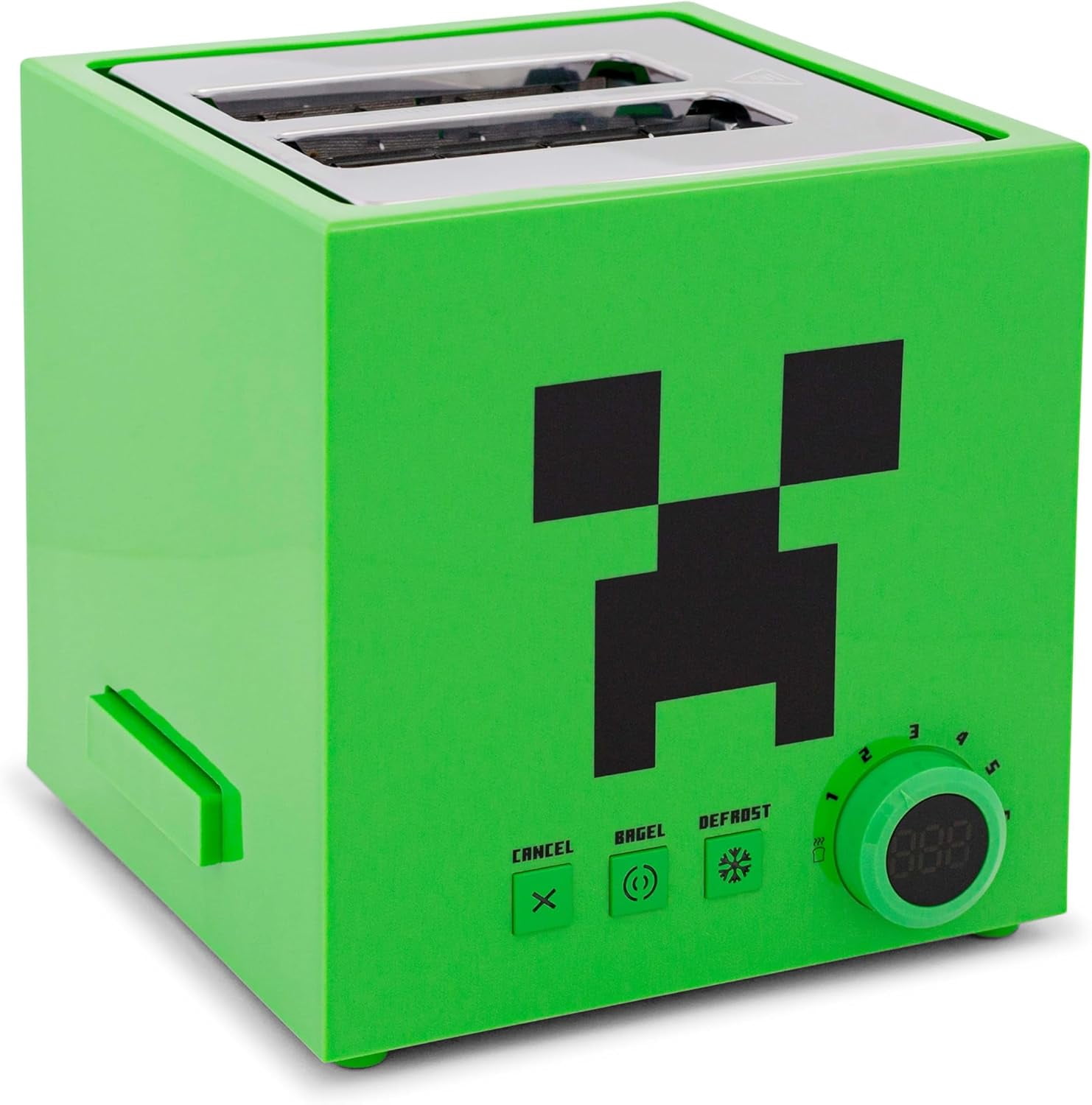 Minecraft Green Creeper 2-Slice Toaster for Bagels, Waffles, and Breads ...