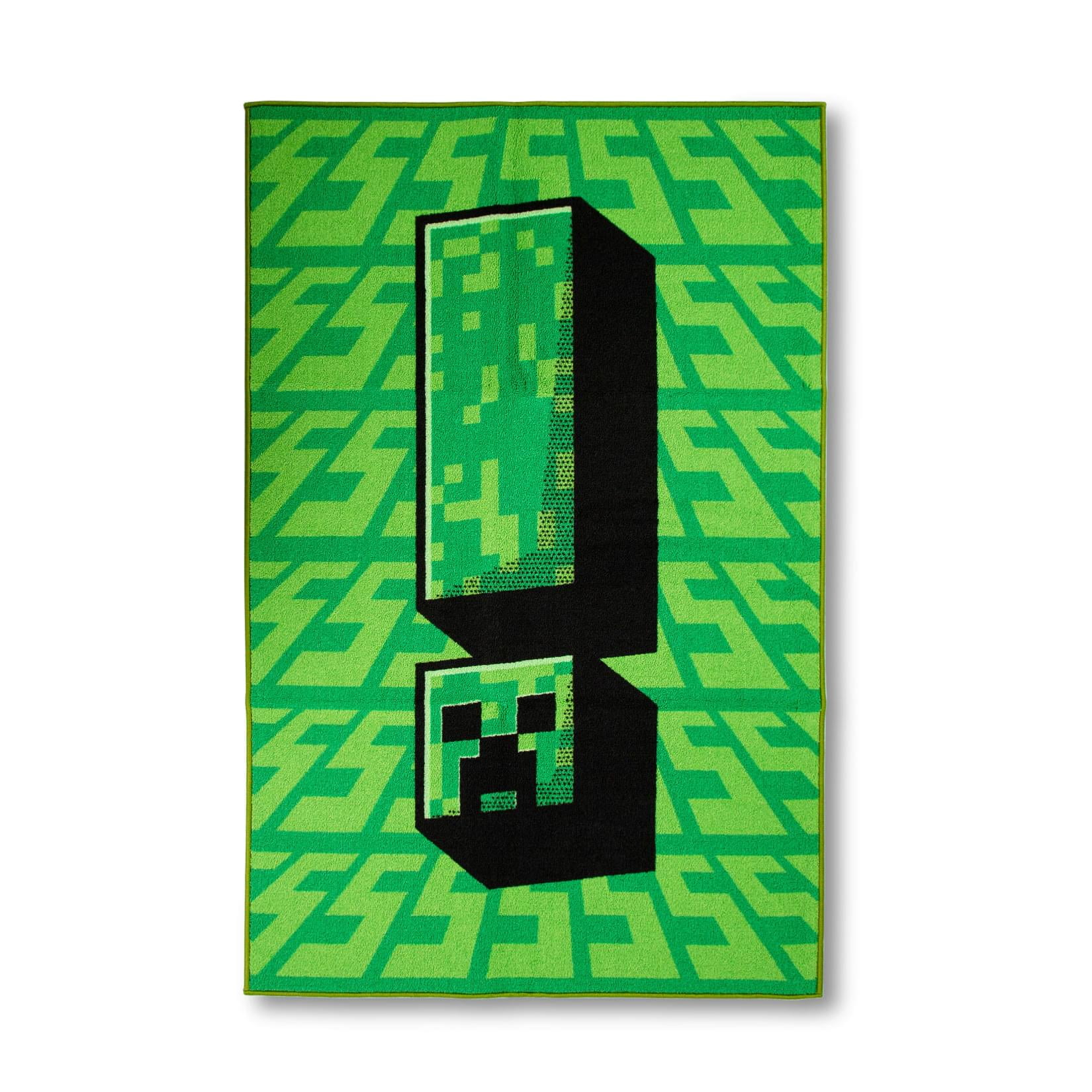 Walmart Minecraft Green Creeper Area Rug | Kids Room Bedroom ...