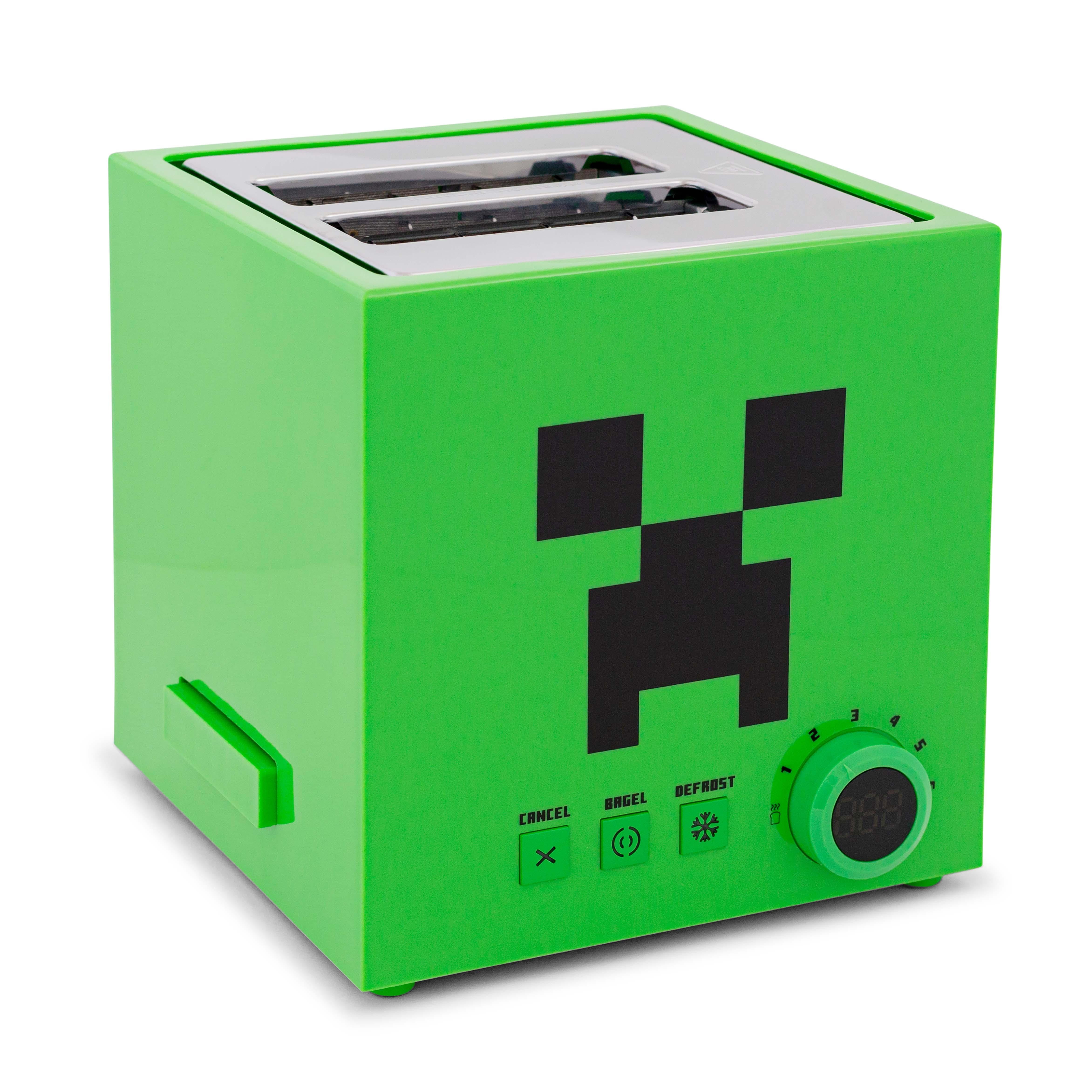 Minecraft Green Creeper 2-Slice Toaster, Green with Wide Slots ...