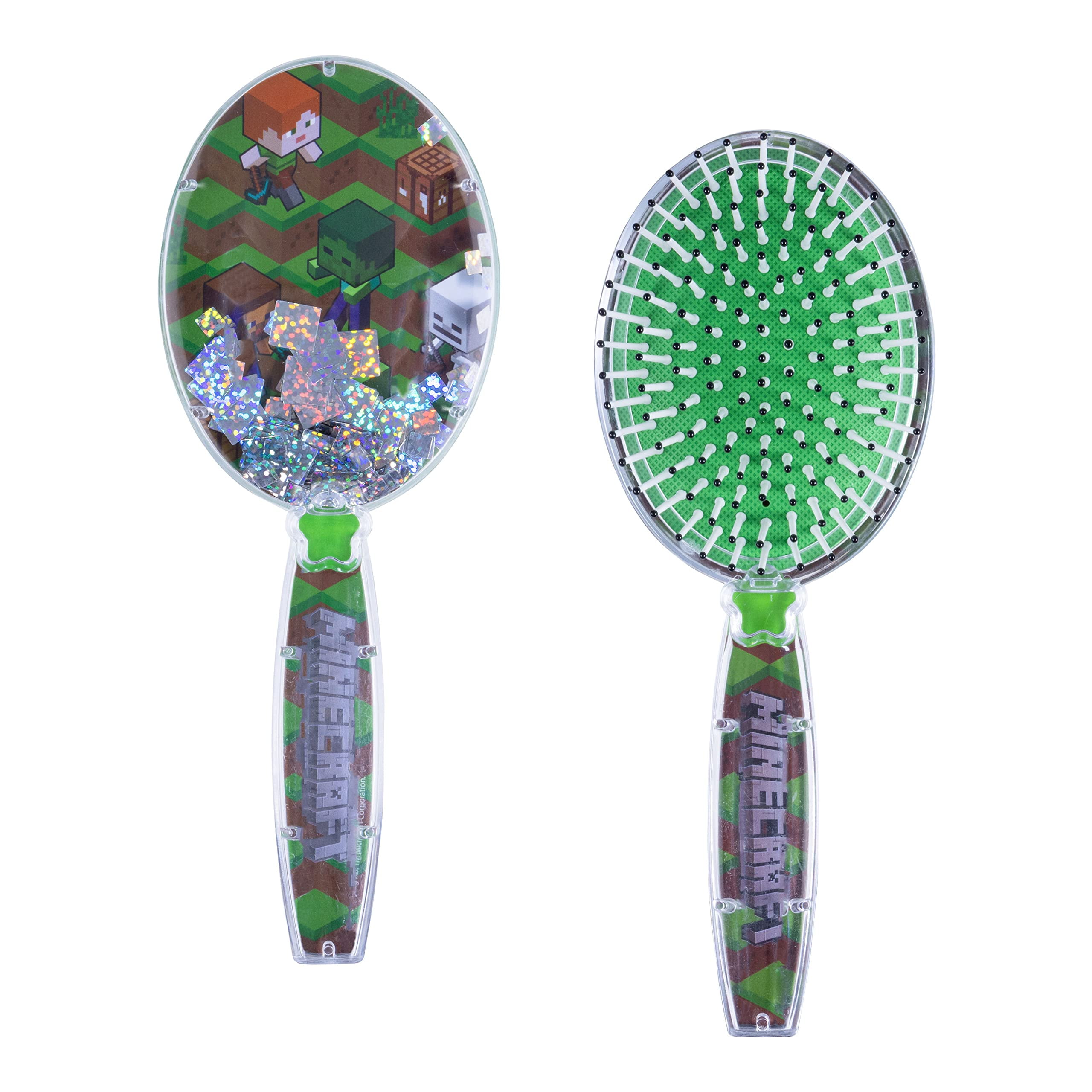 Minecraft Hair Brush with Magical Sparkling Cubes - Confetti Hair Brush ...
