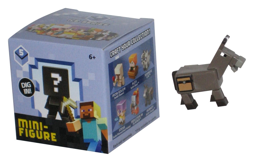 Minecraft Ice Series 5 Donkey with Chests (2015) Mattel 1-Inch Mini ...