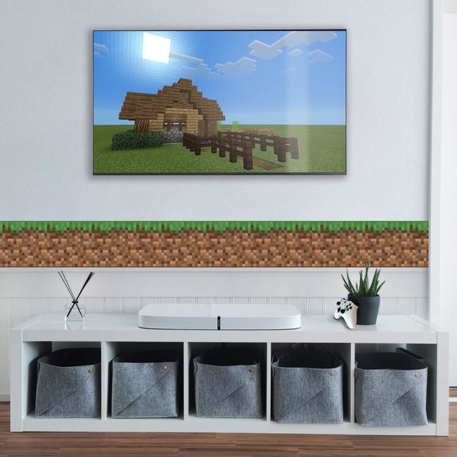 Minecraft Iconic Grass Peel & Stick Wallpaper Border - Walmart.com