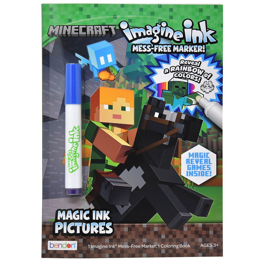 Minecraft Imagine Ink Magic Ink Pictures Activity Book (1 Mess Free ...