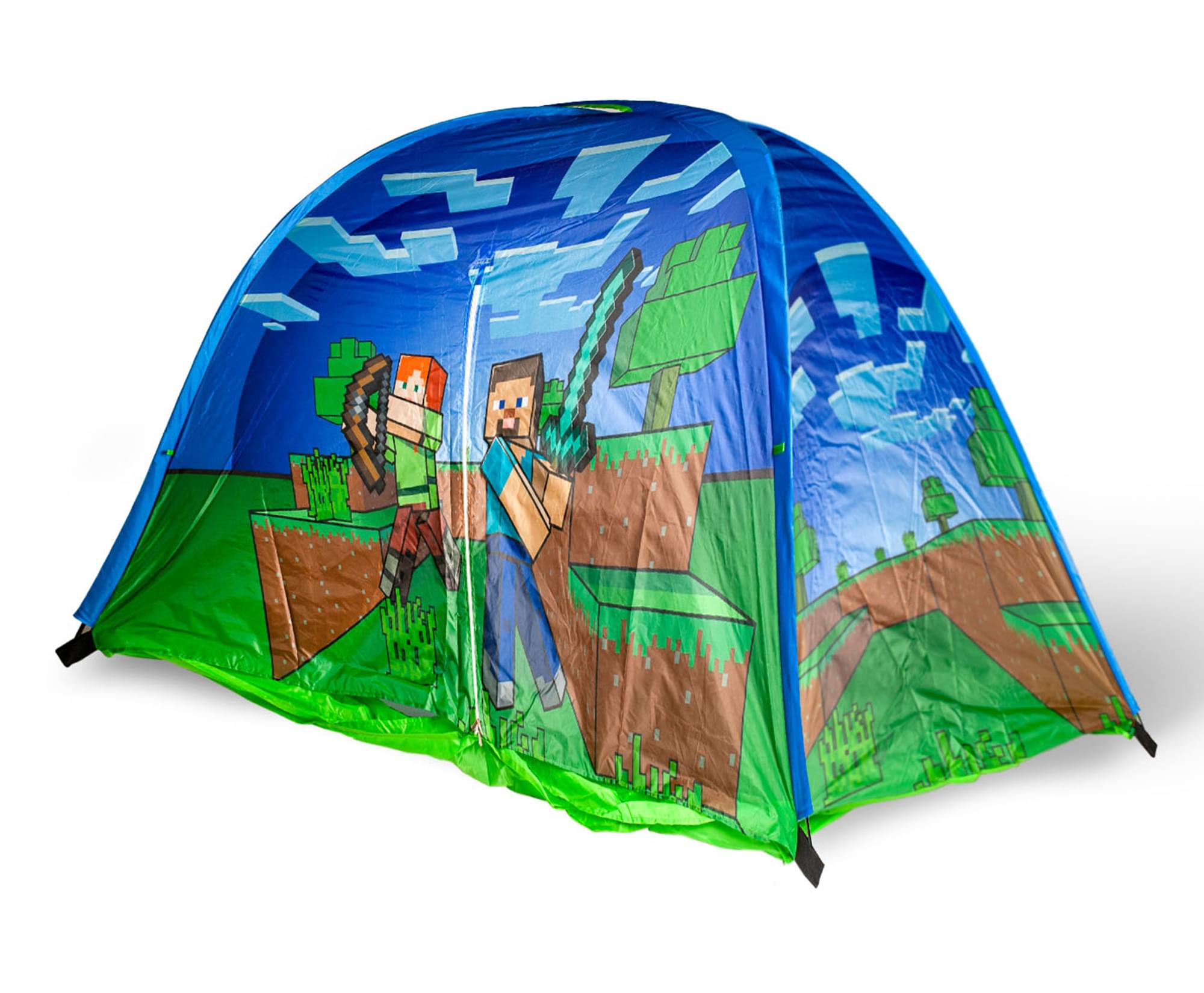 Minecraft Kids Indoor Bed Tent Pop-Up Sleep Fort for Toddlers - Walmart.com