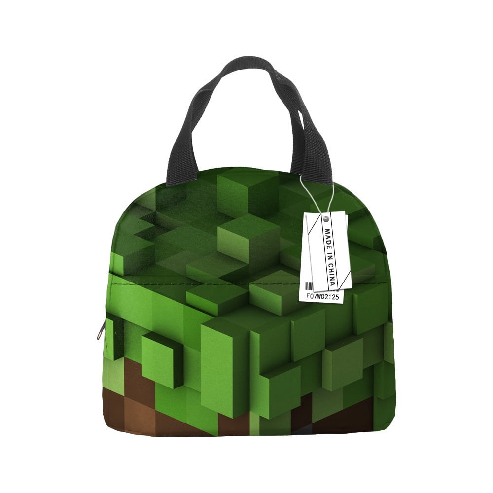 Minecraft Insulated Lunch Bag Lunchbox for Supplies Food Carrier Snacks ...
