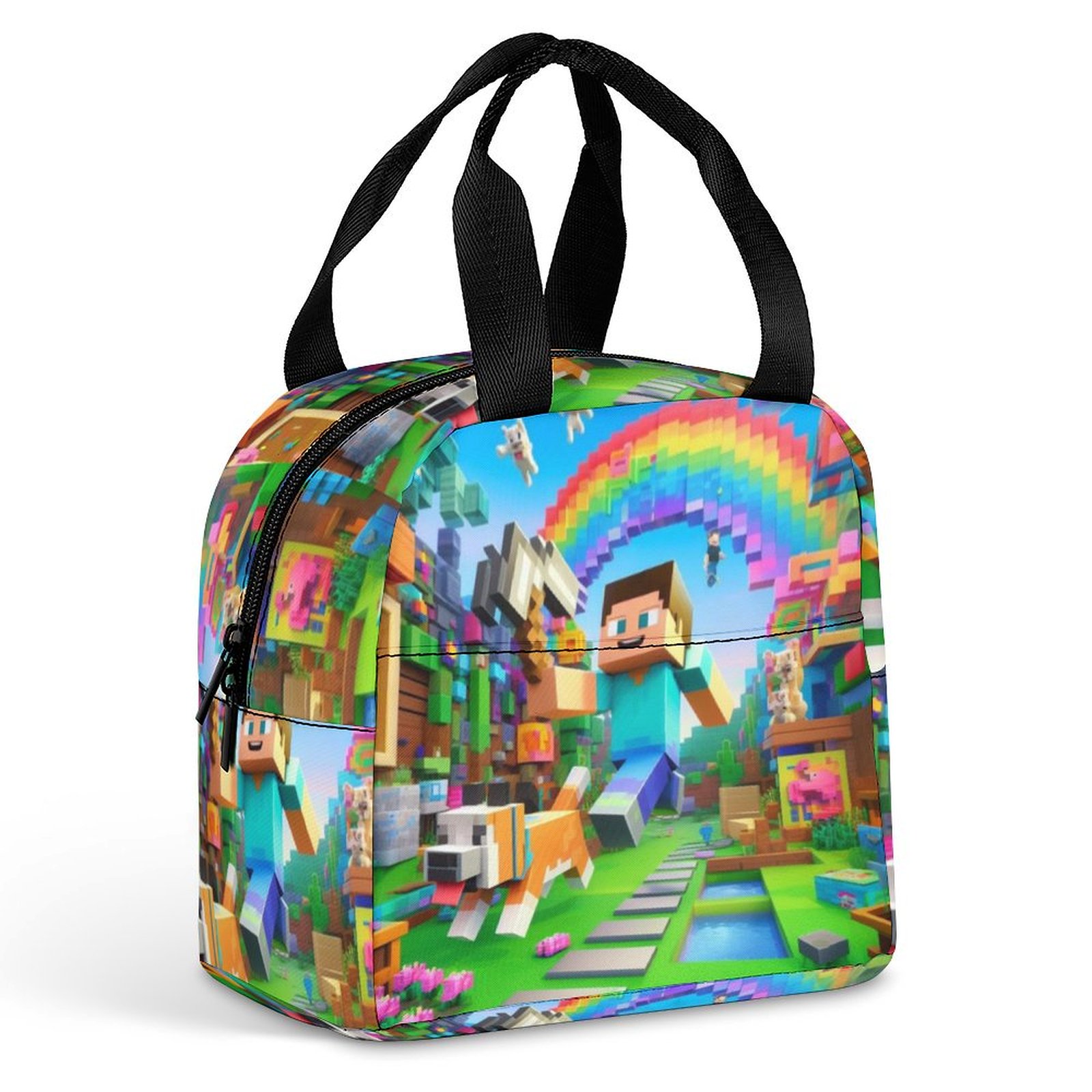 Minecraft Insulated Lunch Bag Lunchbox for Supplies Food Carrier Snacks ...