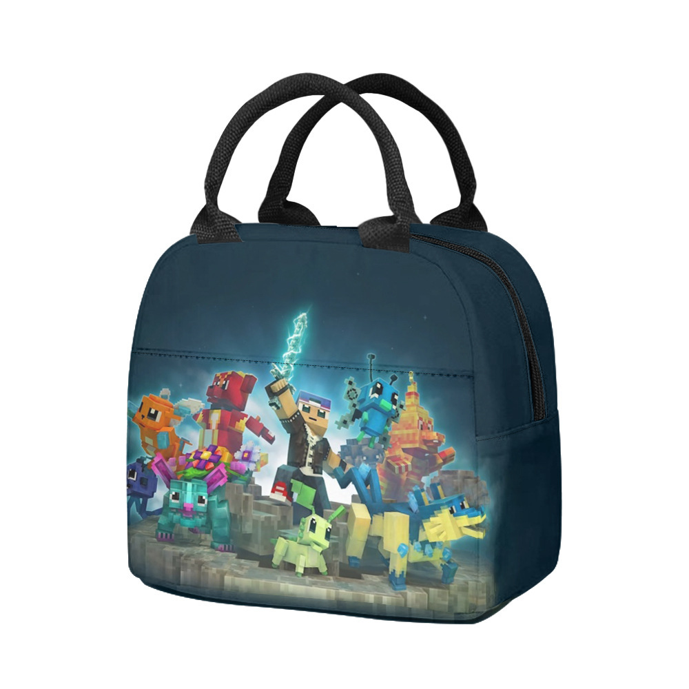 Minecraft Insulated Lunch Bag Lunchbox for Supplies Food Carrier Snacks ...