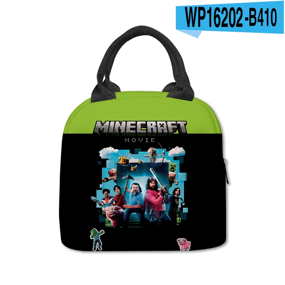 Minecraft Insulated Lunch Bag Supplies Food Carrier Snacks Picnic Beach ...