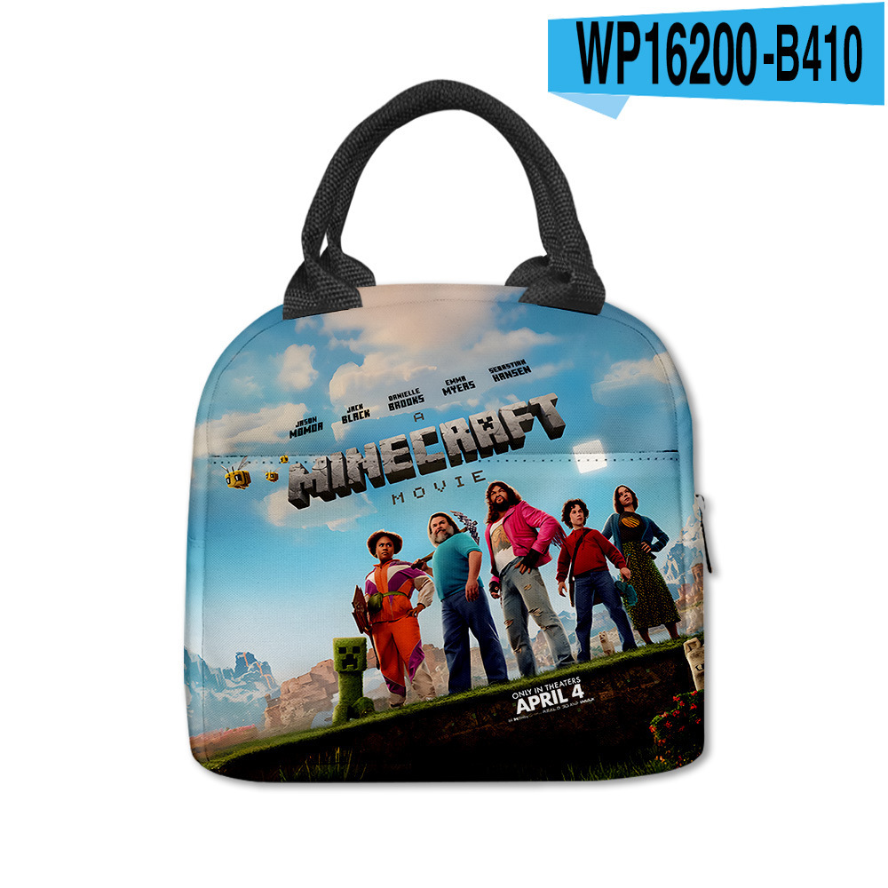 Minecraft Insulated Lunch Bag Supplies Food Carrier Snacks Picnic Beach ...