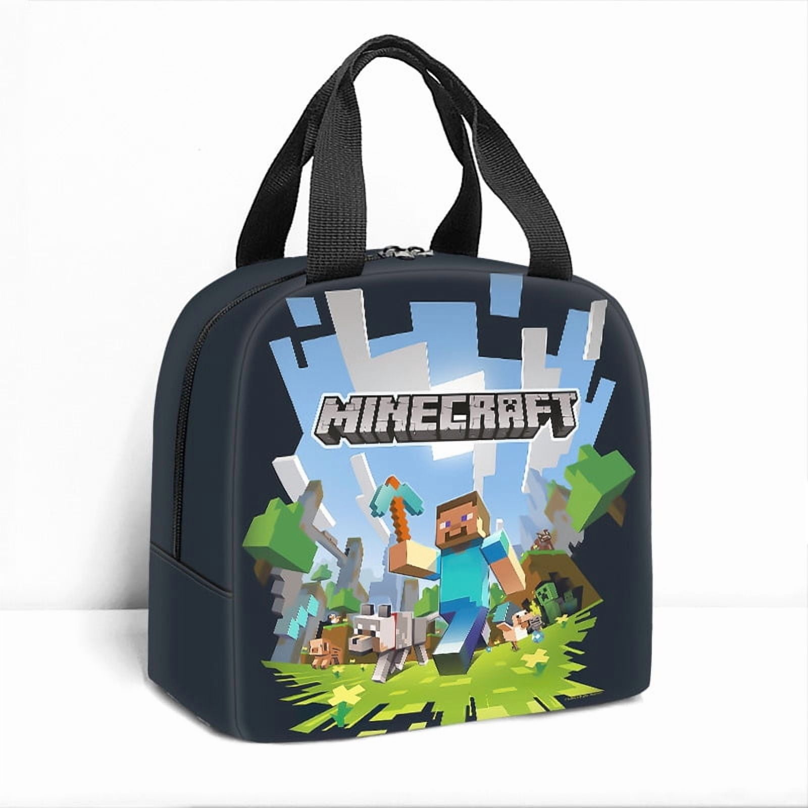 Minecraft Insulated Lunch Bag Supplies Food Carrier Snacks Picnic Beach Days Travel Gamer ...