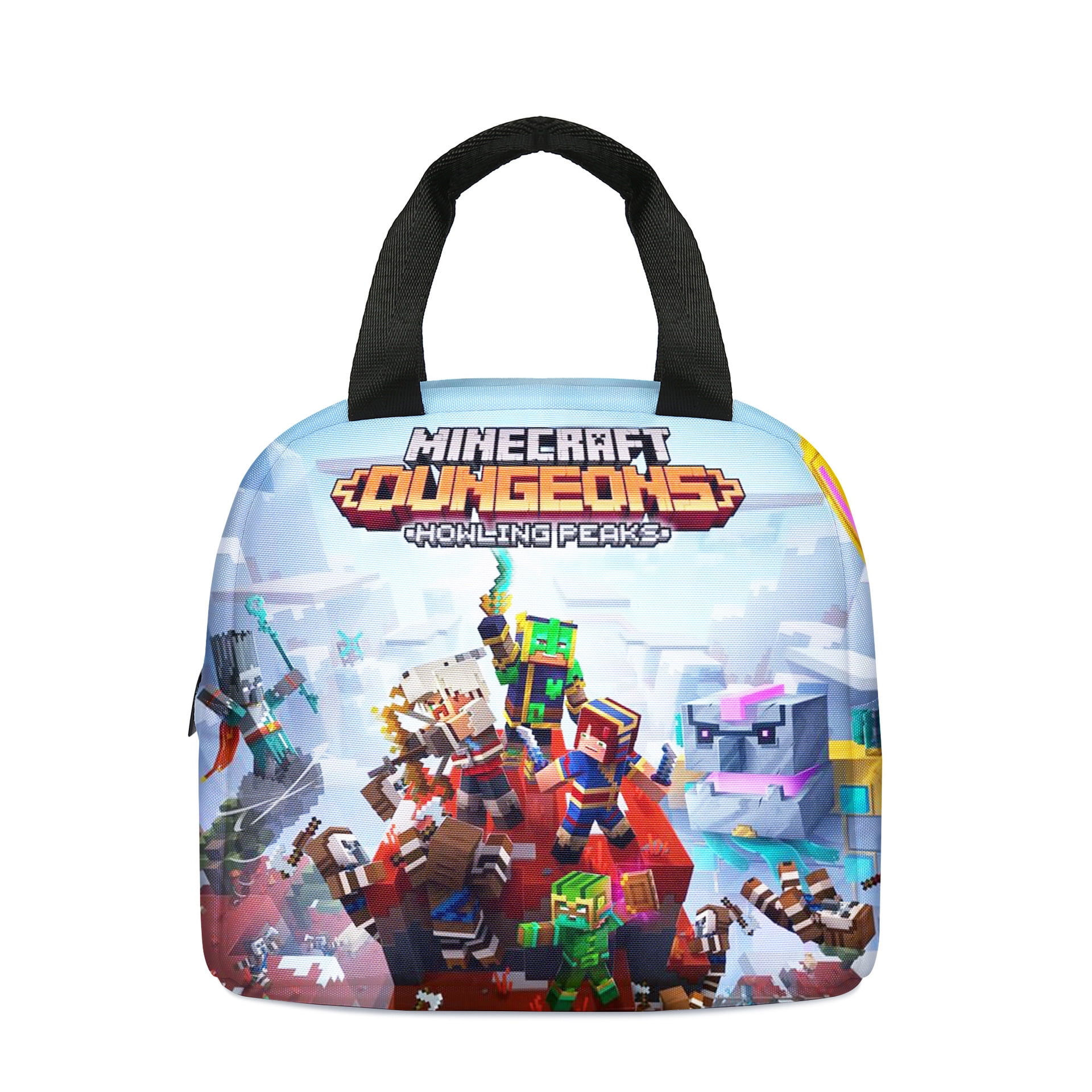 Minecraft Insulated Lunch Bag Supplies Food Carrier Snacks Picnic Beach Days Travel Gamer ...