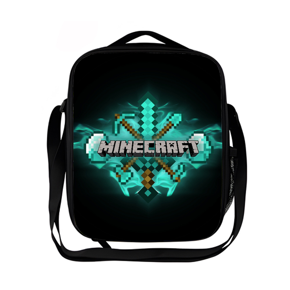 Minecraft Insulated Lunch Bag Supplies Food Carrier Snacks Picnic Beach ...