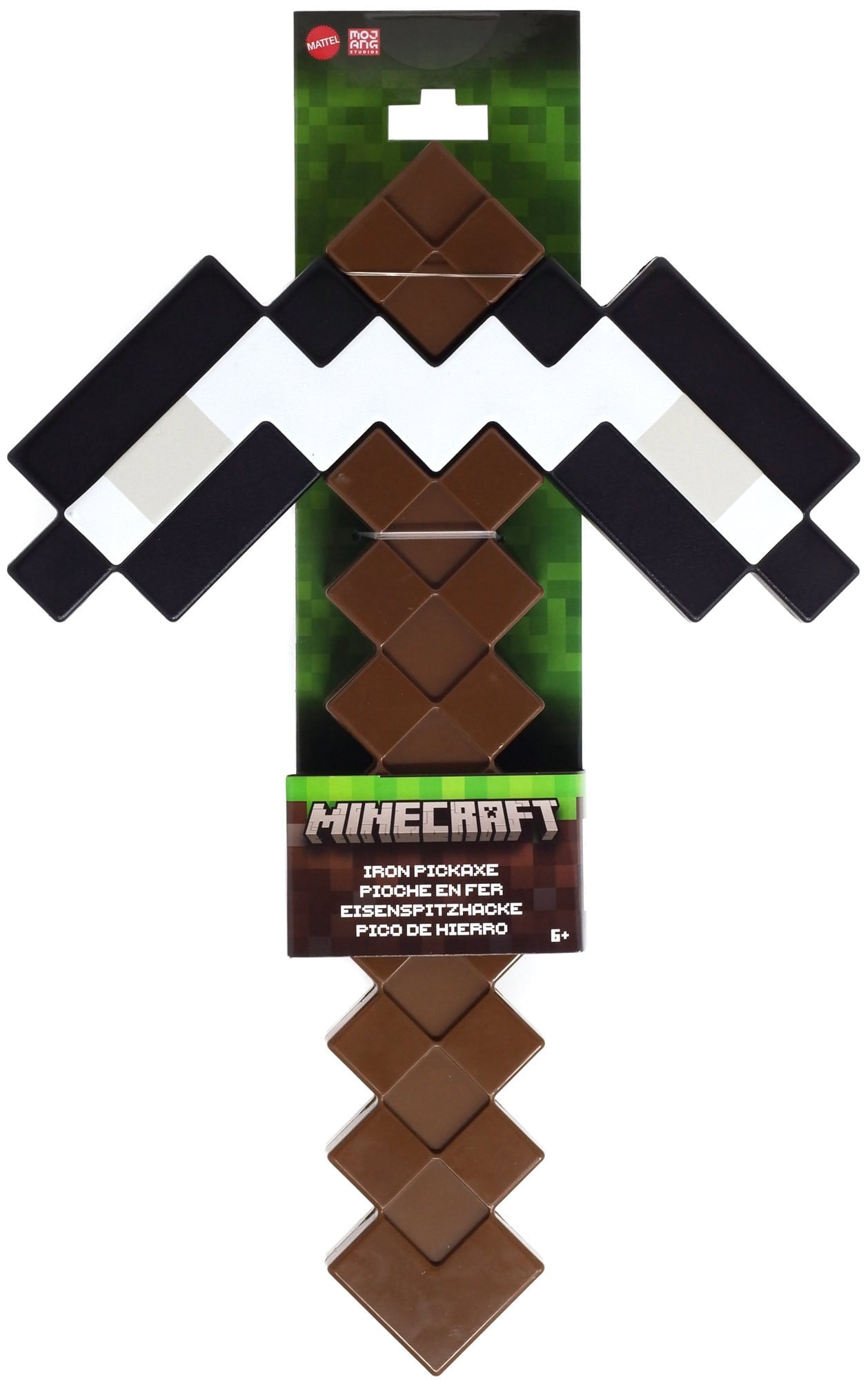 Mattel Minecraft Iron Pickaxe, Pixelated Role-Play Toy Weapon for Kids ...