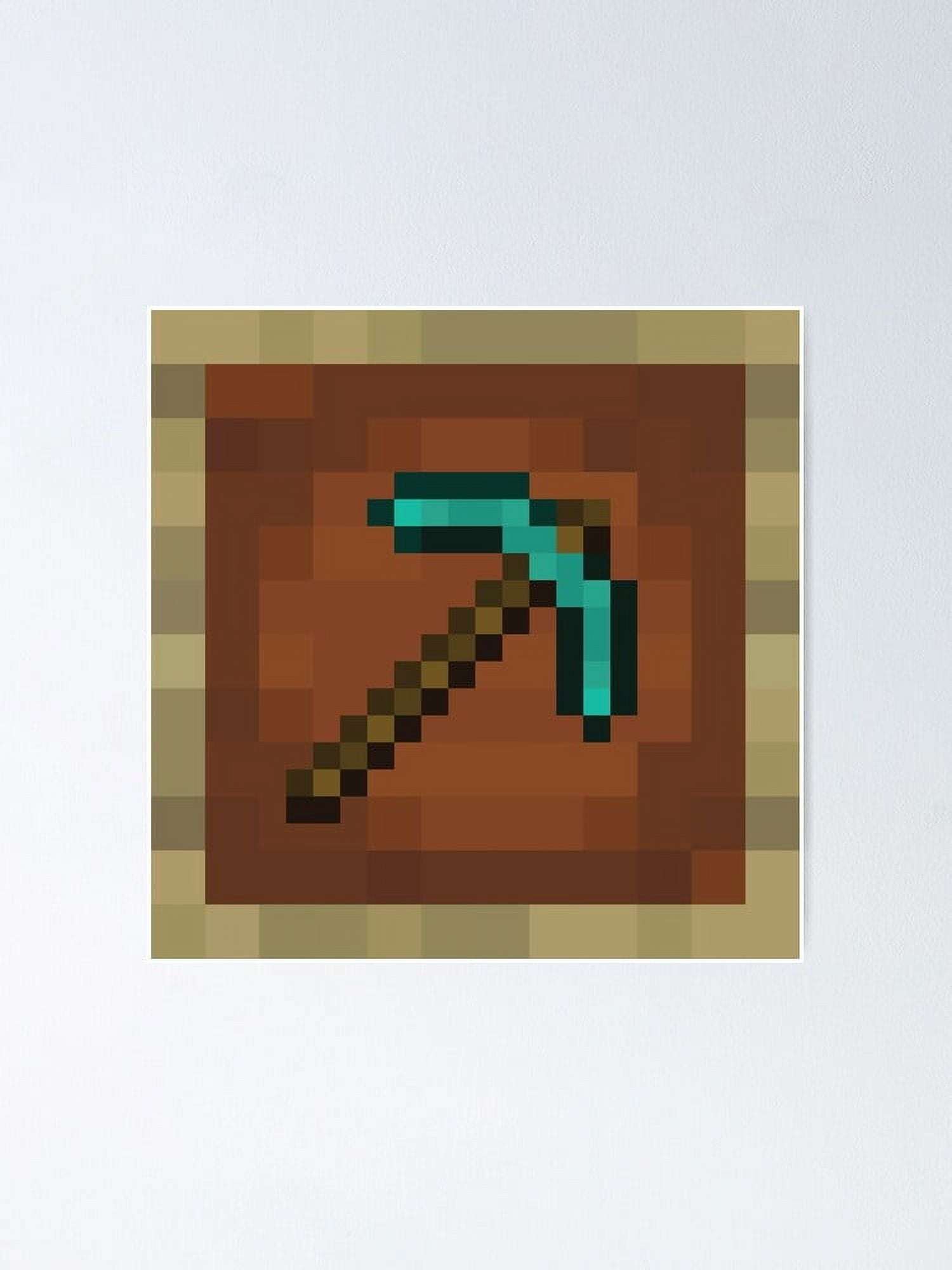 Minecraft Item Frame Diamond Pickaxe Modern Art Decor Unframe - Walmart.com