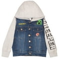 Minecraft Jean Jacket with Hoodie Minecraft Denim Jacket for Little and ...