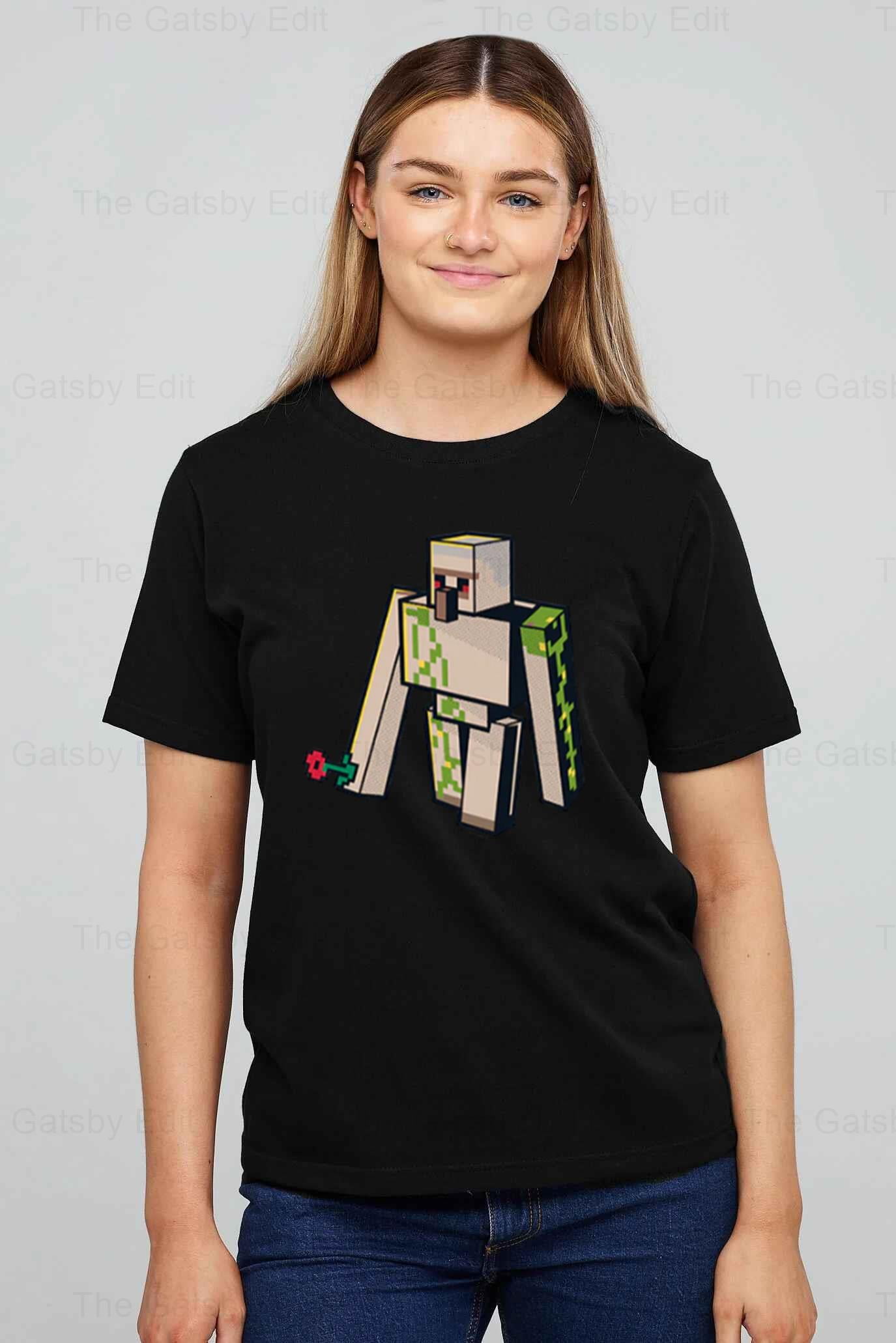 Minecraft Jolly Mobs Iron Golem Kids Video Game Protector Graphic Tee ...