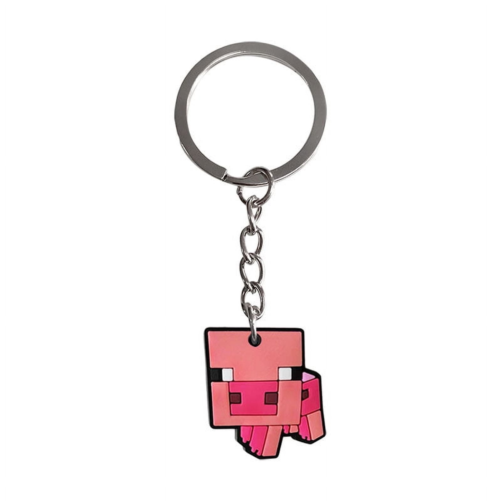 Minecraft Keychain Key Ring Cartoonish And Cute Pendants Key Rings As ...