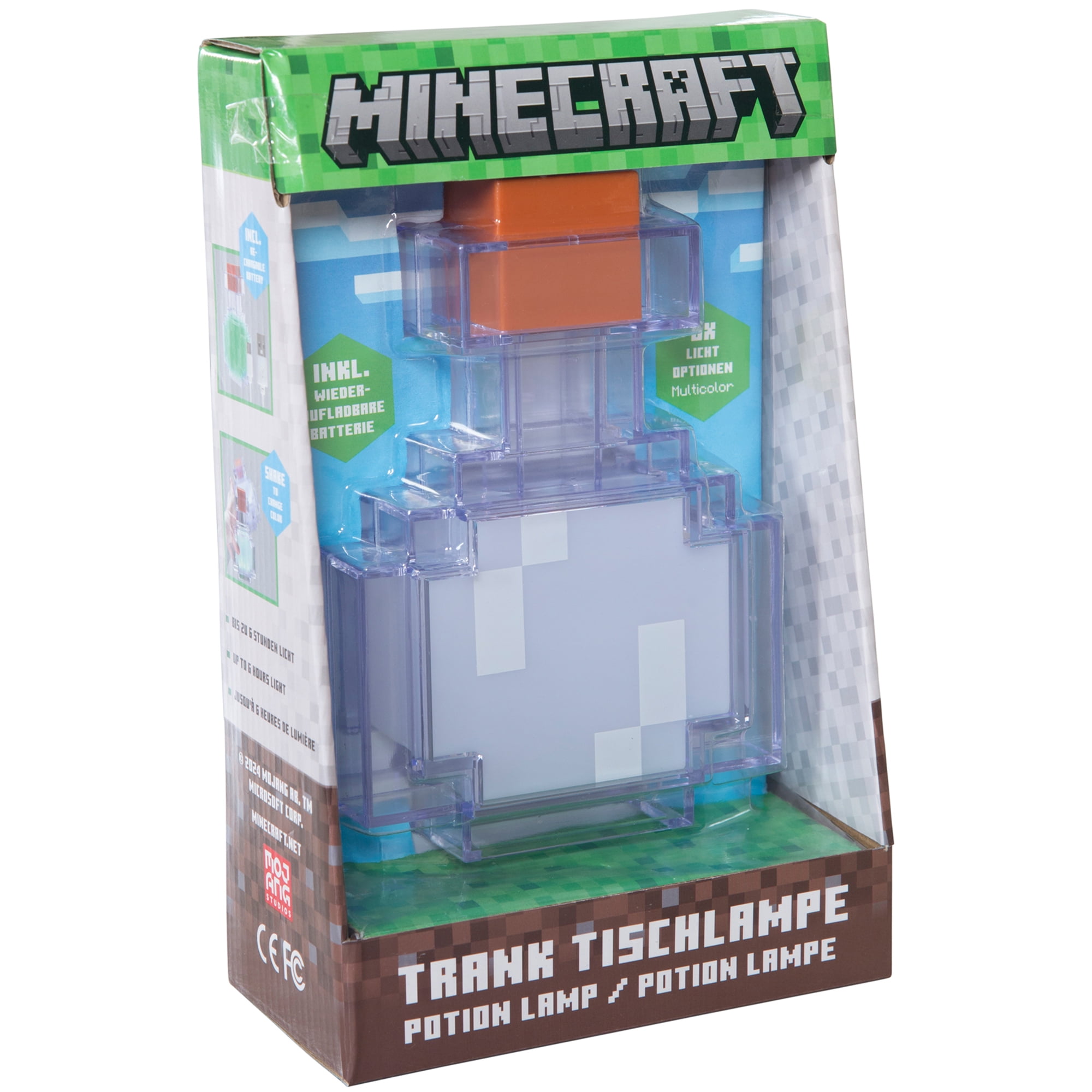 Minecraft: LED Night Lamp - Potion - 7" Night Light w/ 8 Color Modes ...