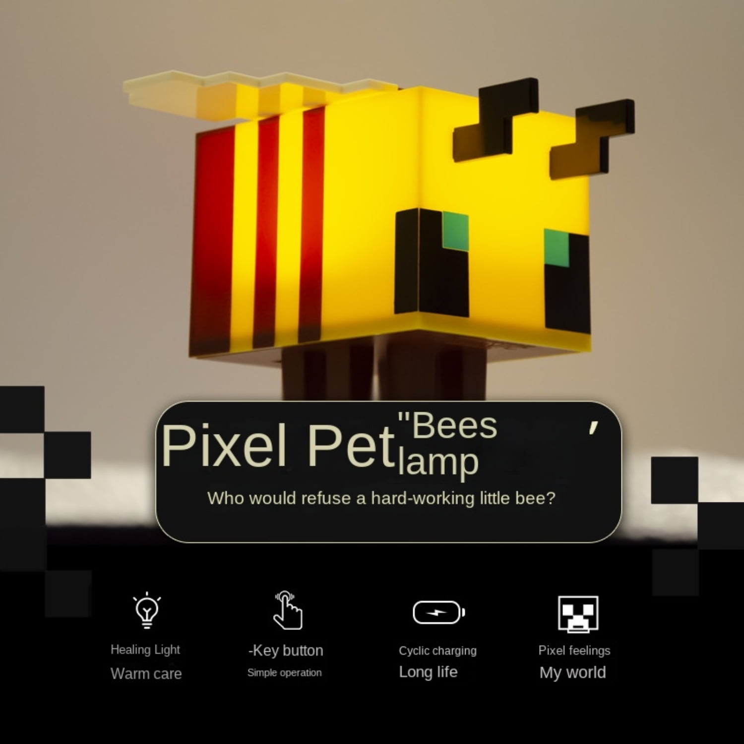 Minecraft, LED Night Light, Glowing Diamond Ore & Color-Changing Potion ...