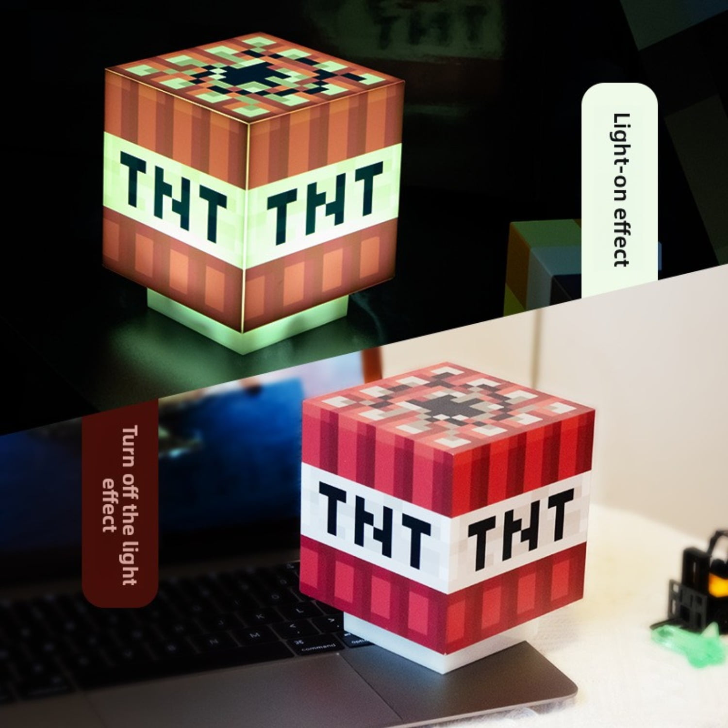 Minecraft, LED Night Light, Glowing Diamond Ore & Color-Changing Potion ...