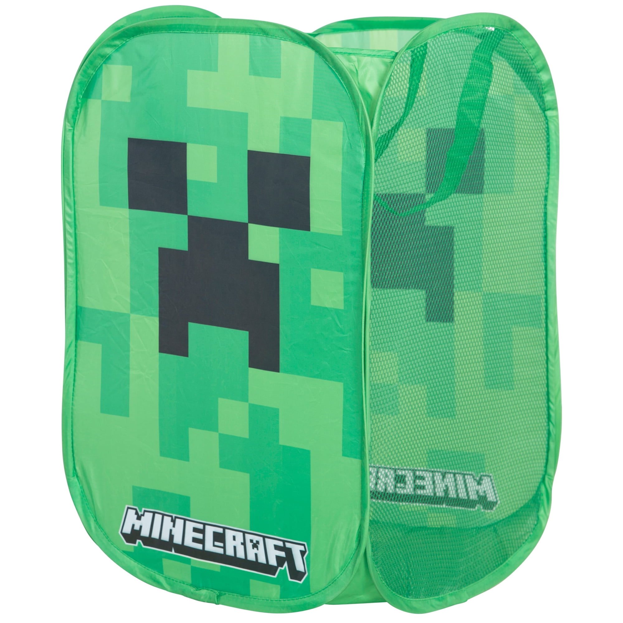 Minecraft: Laundry Basket - Creeper - Green Pixel Cube, Pop-Up ...