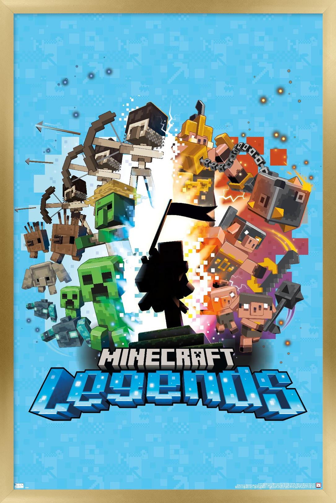 Minecraft: Legends - Blue Wall Poster, 22.375" x 34" Framed - Walmart.com