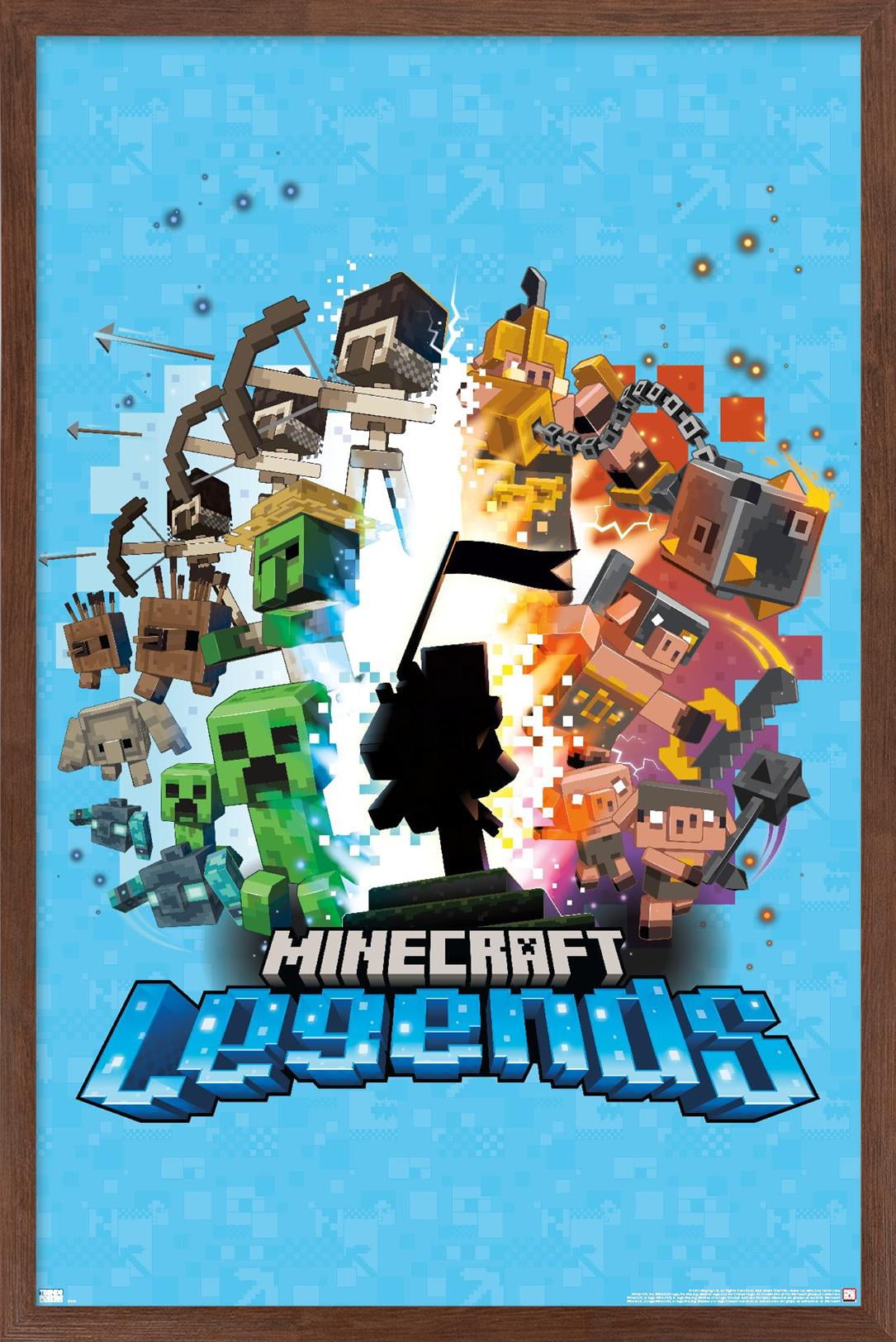 Minecraft: Legends - Blue Wall Poster, 22.375" x 34" Framed - Walmart.com