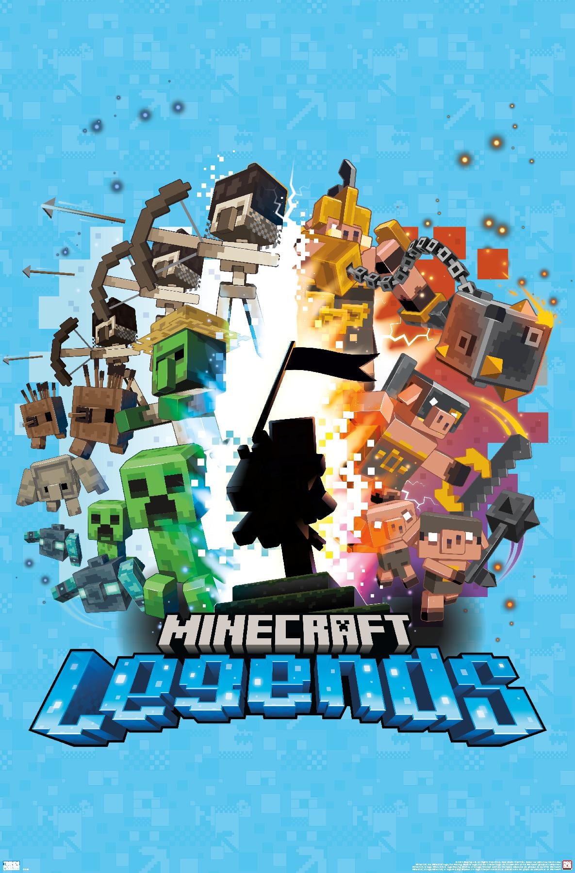 Minecraft: Legends - Blue Wall Poster, 22.375" x 34" - Walmart.com