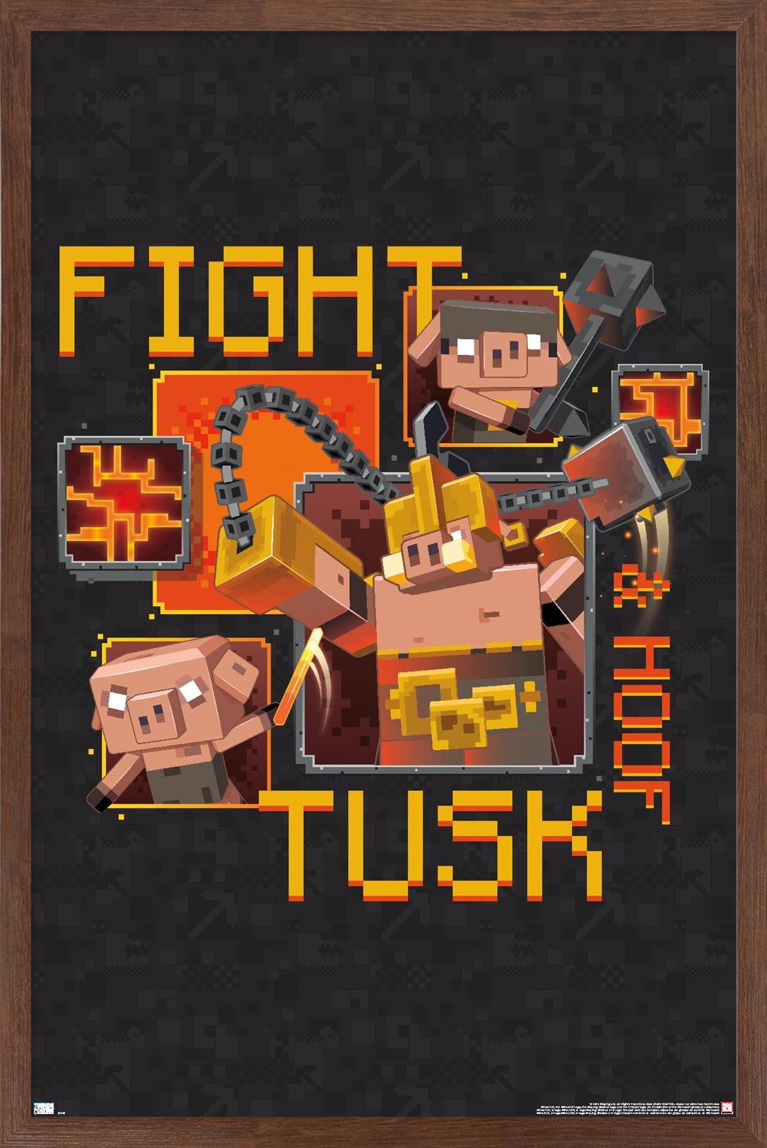 Minecraft: Legends - Fight Tusk & Hoof Wall Poster, 14.725" x 22.375 ...