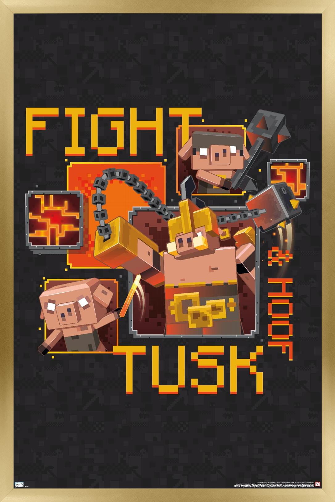 Minecraft: Legends - Fight Tusk & Hoof Wall Poster, 14.725" x 22.375 ...