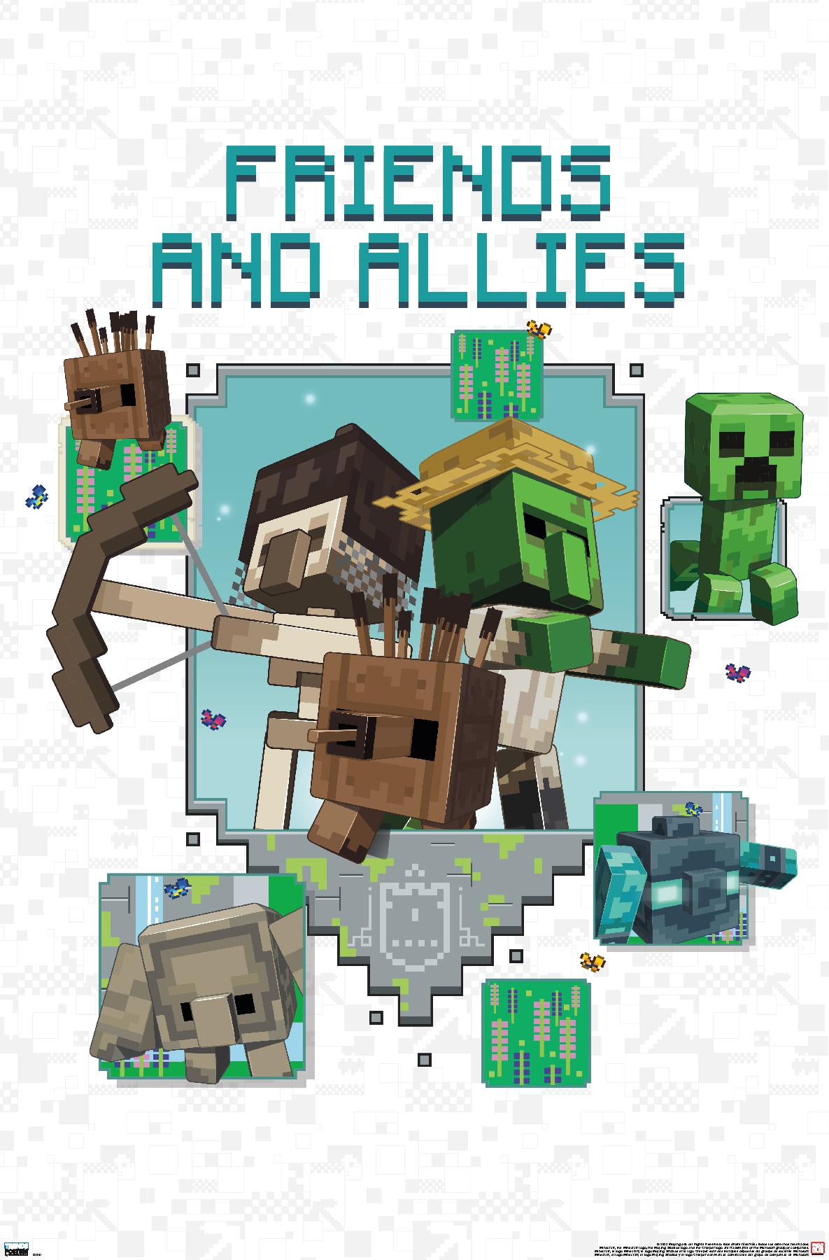 Minecraft: Legends - Friends and Allies Wall Poster, 14.725" x 22.375 ...