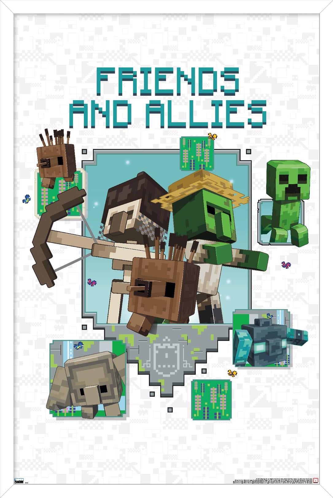 Minecraft: Legends - Friends and Allies Wall Poster, 22.375" x 34 ...
