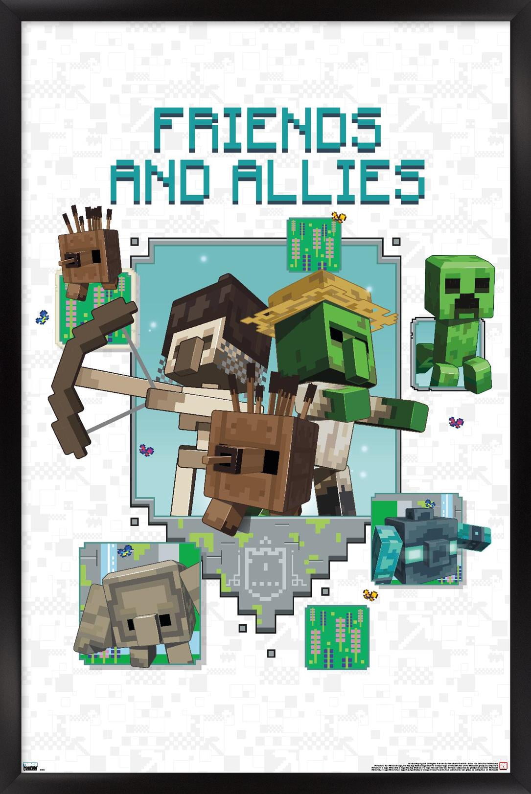 Minecraft: Legends - Friends and Allies Wall Poster, 22.375" x 34 ...