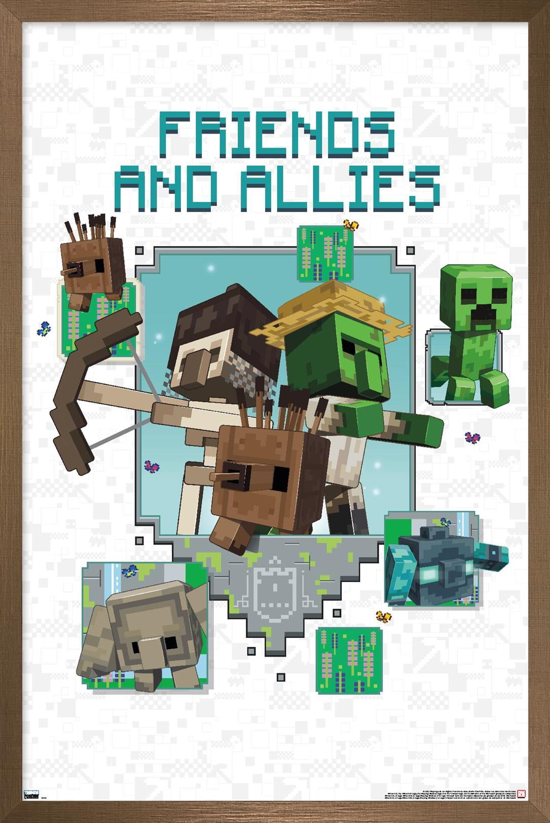 Minecraft: Legends - Friends and Allies Wall Poster, 22.375" x 34 ...