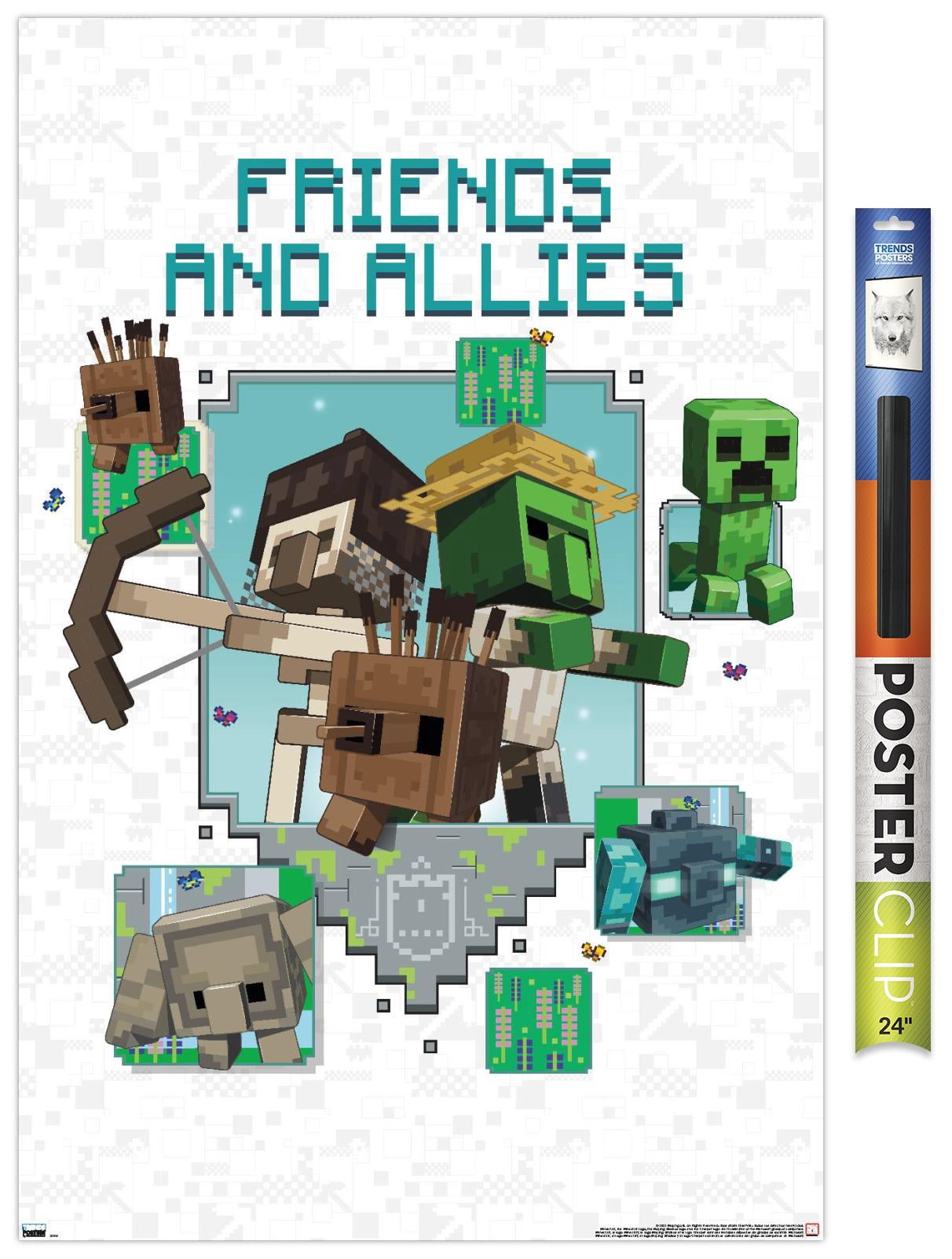 Minecraft: Legends - Friends and Allies Wall Poster, 22.375" x 34 ...